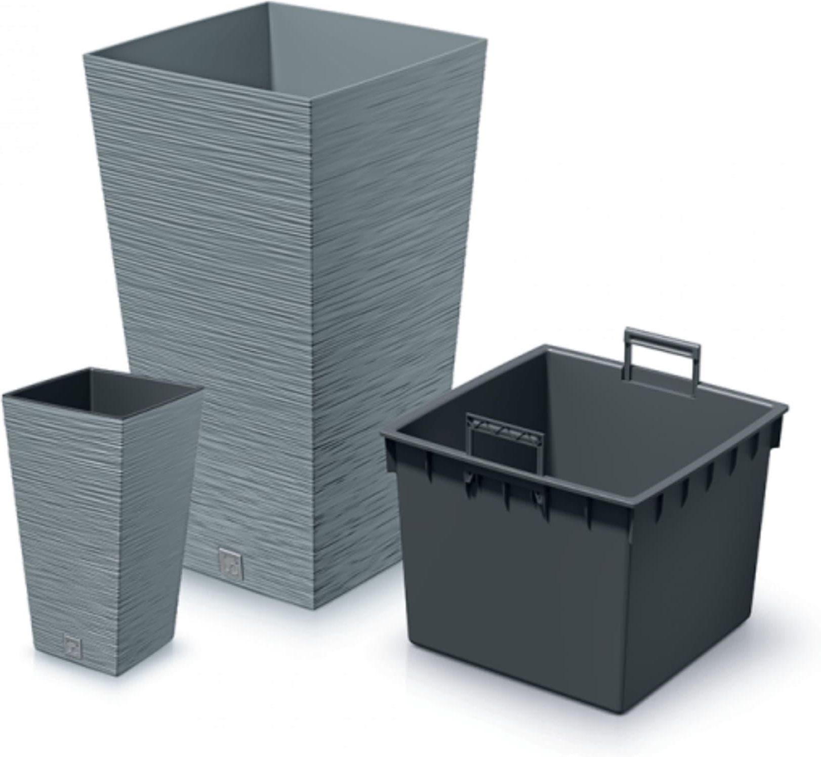 Prosperplast Doniczka Furu Square Beton - Ceny i opinie - Ceneo.pl
