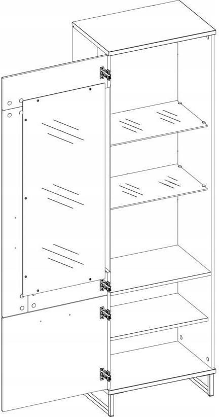 Liveo Meble Witryna Lewa Do Salonu Kredens Loft Dąb Ivo Iv6 13413973108 ...