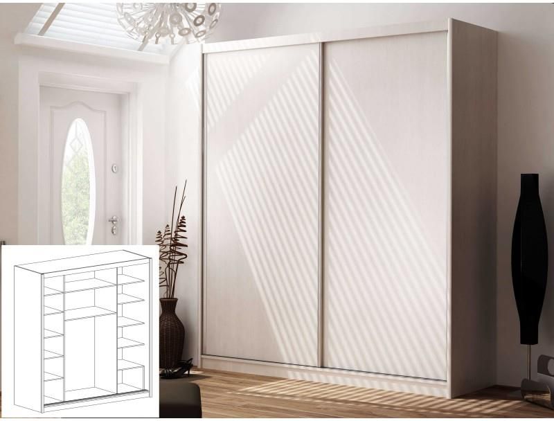 Meblezet Szafa Maciej Dodaj Półki Dodatki Kolor Dąb Kraft Biały 5380 ...