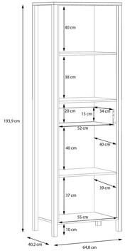 Forte Salony Agata Regał Industrialny Z Szufladą High Rock 79639 ...