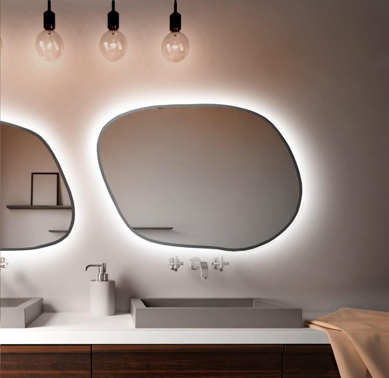 Baltica Design Lustro Led Nieregularne Stain Iv 60X43 Cm 9510-1050 ...