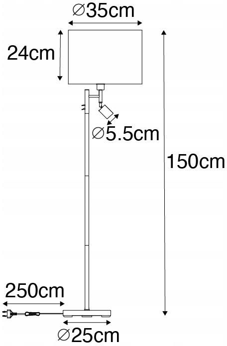 Lampa Qazqa Lampa Podłogowa Jelena E27 40 W Odcienie (105569) - Opinie ...