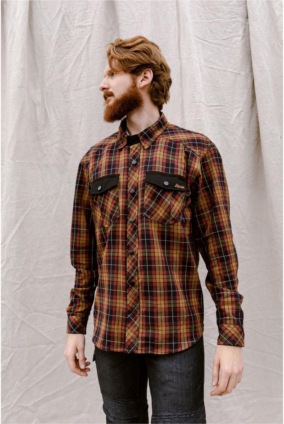 Broger Koszula Alaska Casual Caramel Brązowy Czerwony Czarny - Ceny i ...