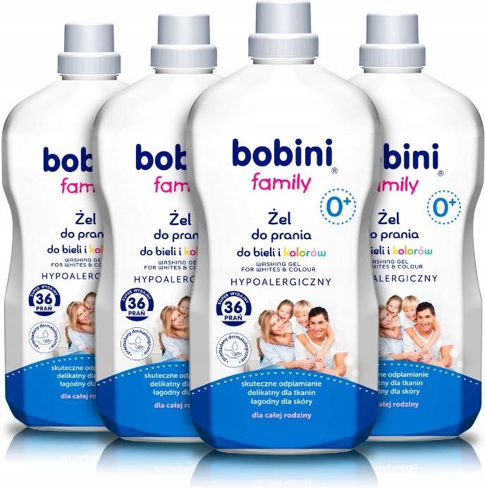Bobini Family Żel Do Prania Bieli Koloru 1,8Lx4 - Ceny i opinie - Ceneo.pl