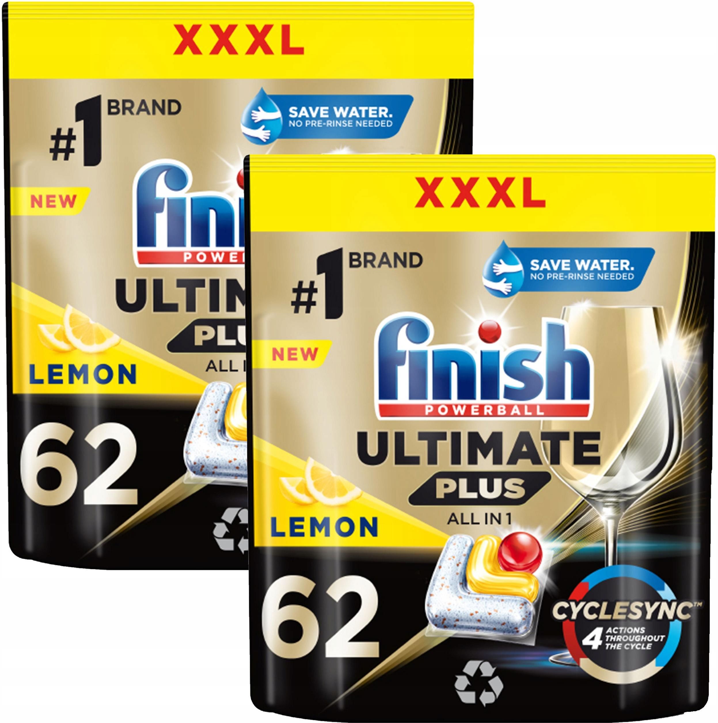 Finish Ultimate Plus Kapsułki Do Zmywarki Lemon 124szt. - Opinie i ...