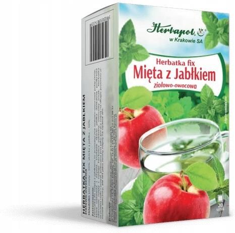 Herbapol Herbatka fix mięta z jabłkiem 20 sasz - Opinie i ceny na Ceneo.pl