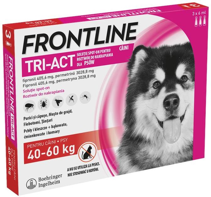 Frontline Boehringer Ingelheim Tri Act Xl 40 60Kg Pipeta 3x6Ml X2 ...