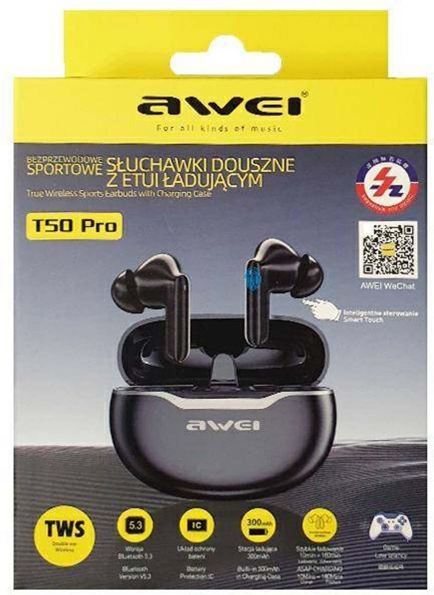 Słuchawki Awei T50 Pro Czarny - Opinie i ceny na Ceneo.pl