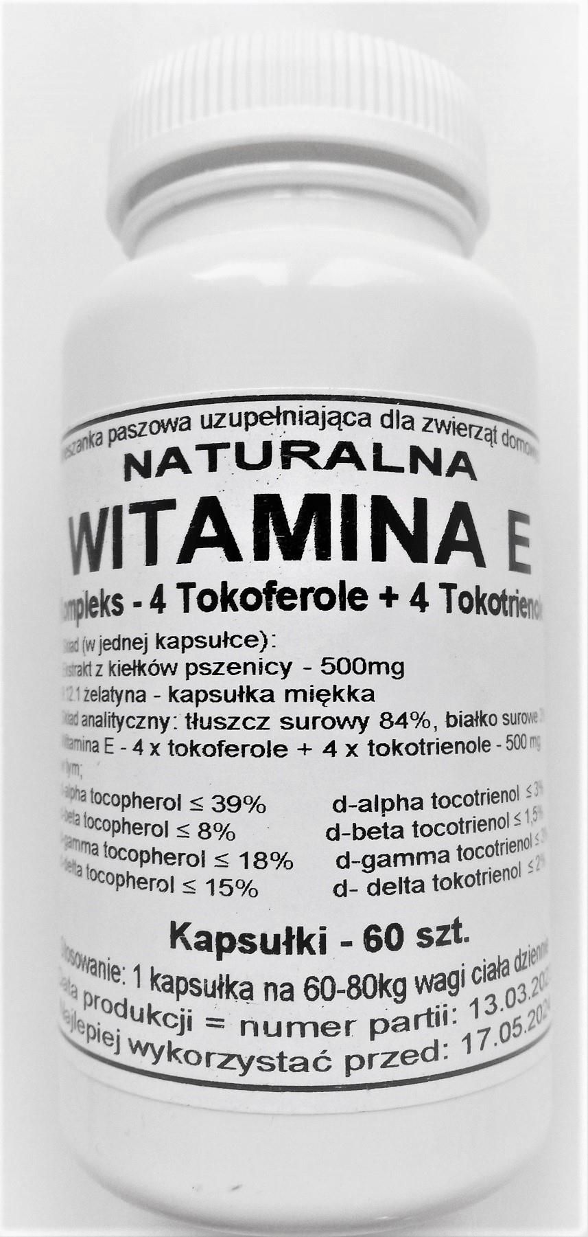 Witamina E 500mg naturalna 60 kap. Podkowa Witamina E 500mg naturalna ...