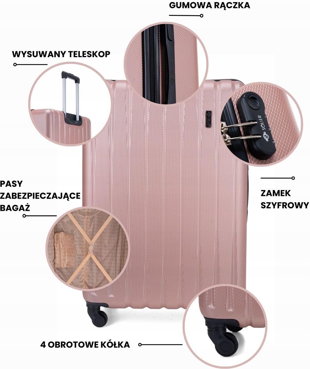 Walizka Średnia Solier STL902 24″ Pink - Ceny i opinie - Ceneo.pl