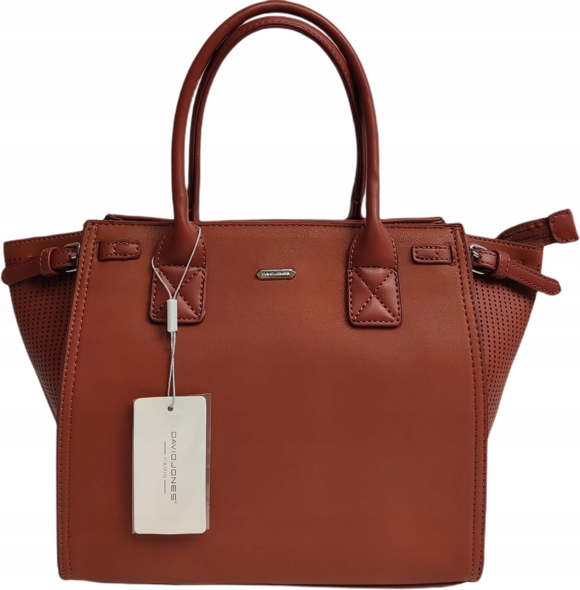 Torebka klasyczna David Jones brąz kamel kuferek - Ceny i opinie - Ceneo.pl