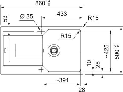 Zlewozmywak Franke Urban UBG 611-78 XL Czarny mat / Czarny odpływ 114. ...