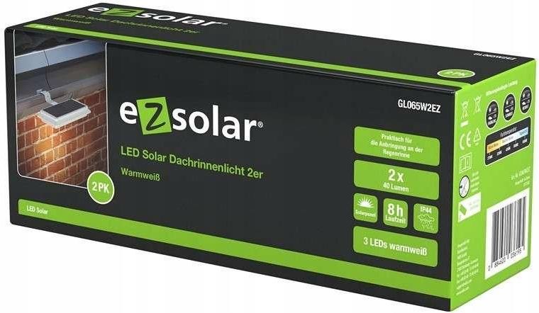 2W1 Lampa Solarna Na Rynnę Led Ip44 40Lm Ezsolar - Ceny i opinie - Ceneo.pl