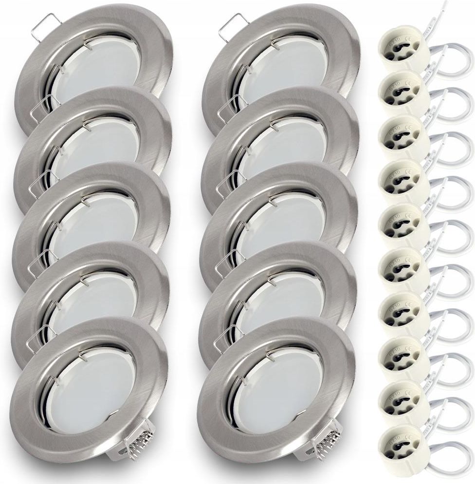 Kwazar Luminaire Zestaw 10 X Oprawa Oczko Led Sn Żar Gu10 7W (8764) - Opinie i atrakcyjne ceny ...