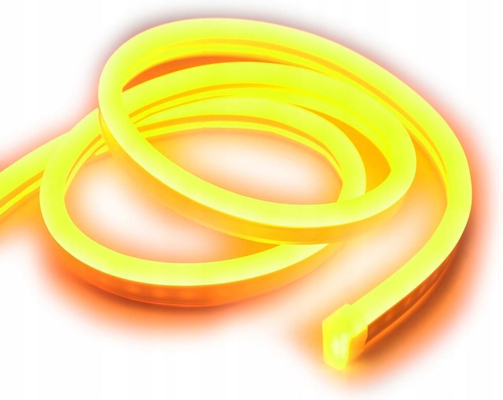 Media-Comp Neon Flex 8X16Mm 120 Led 12V 1M Ip65 Żółty (Żółty8X16Mm ...