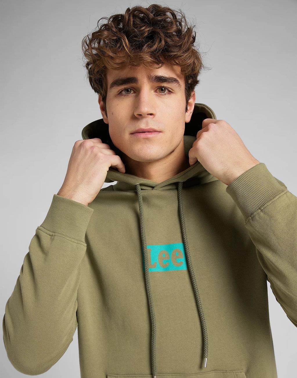 Lee Tops' Em All Hoodie Męska Bluza Z Kapturem Brindle Green L83Rspua ...