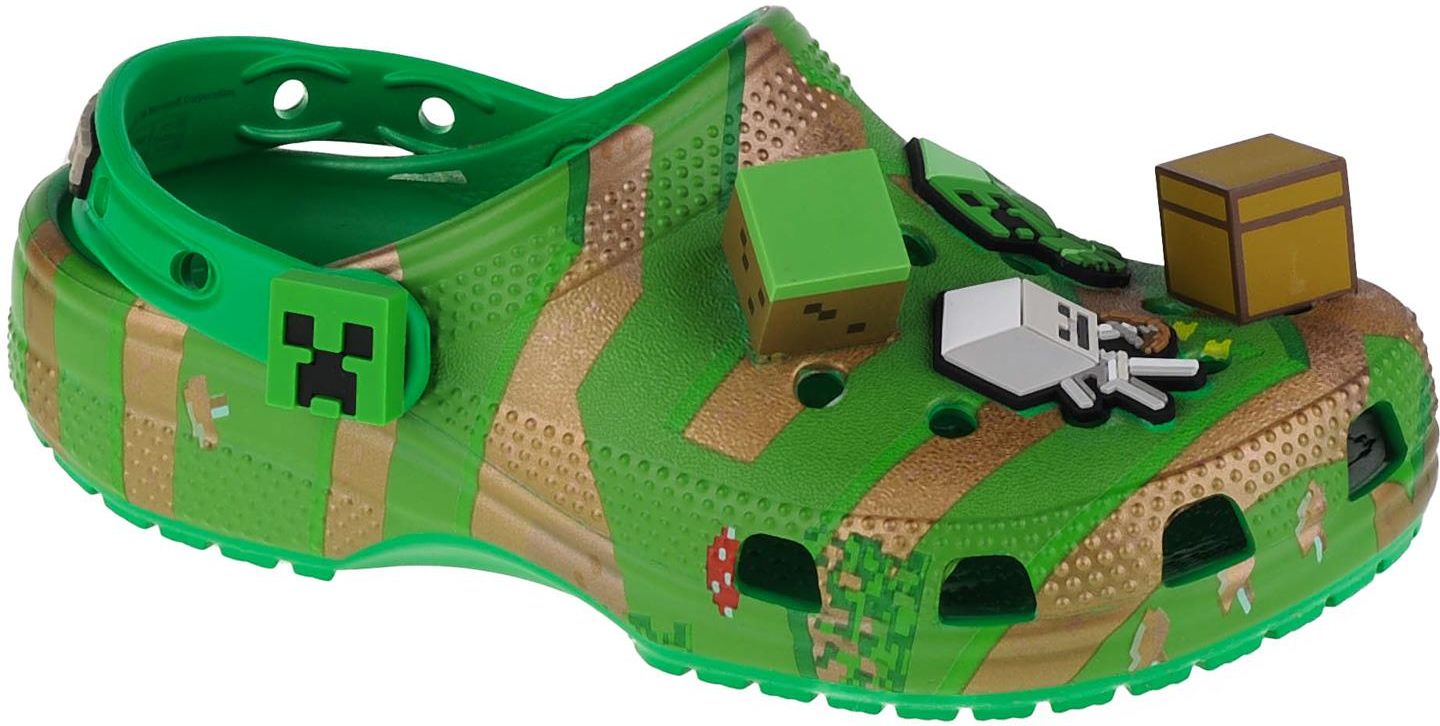 Crocs Elevated Minecraft Classic Kids Clog 208473-90H : Kolor - Zielone ...