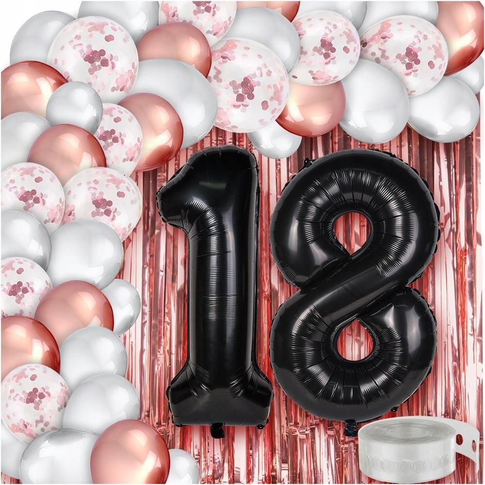 Zestaw Dekoracji Balony Na 18 Urodziny Osiemnastka - Ceny i opinie - Ceneo.pl