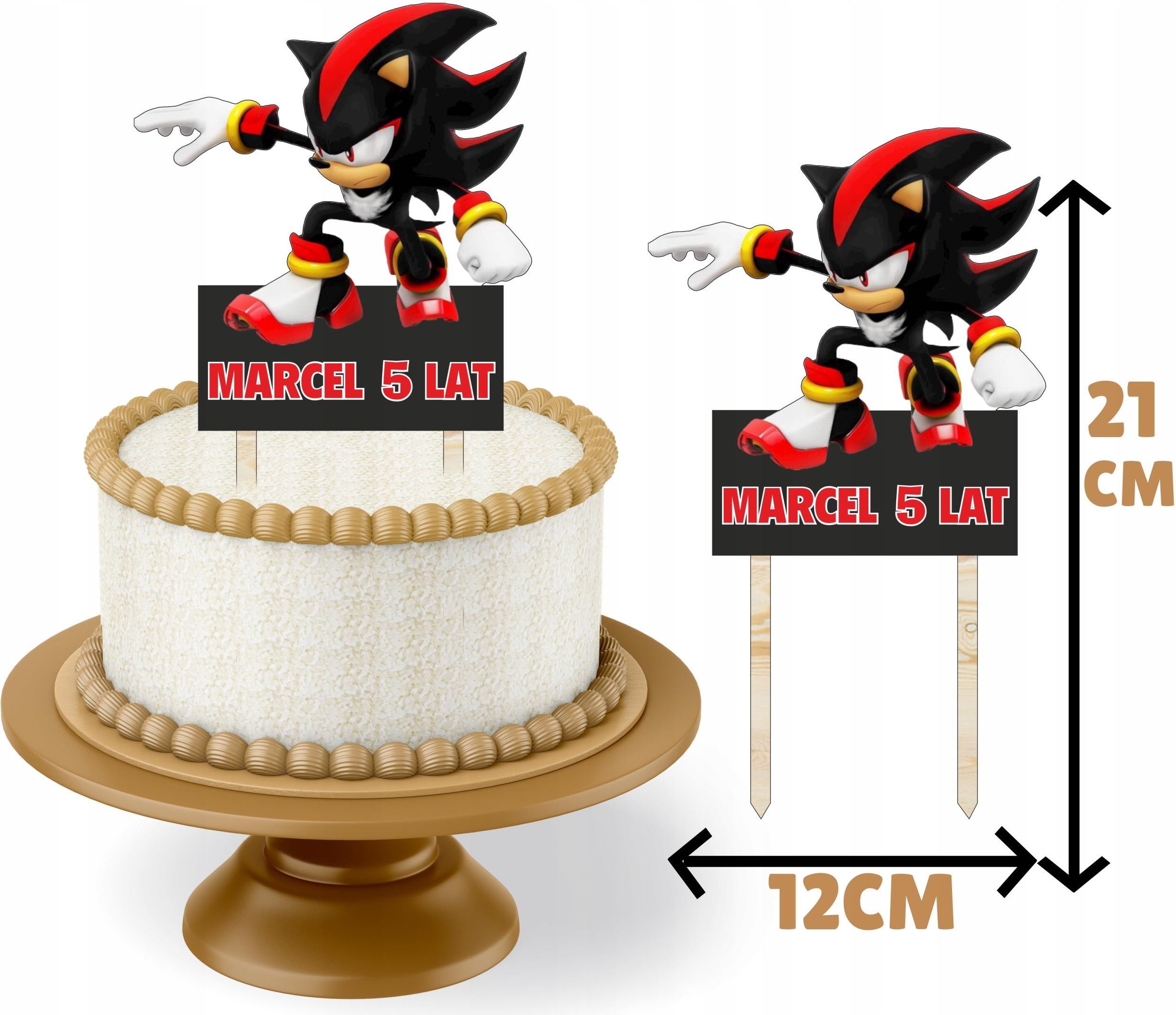 Topper Kolorowy Sonic Shadow Imię - Ceny i opinie - Ceneo.pl