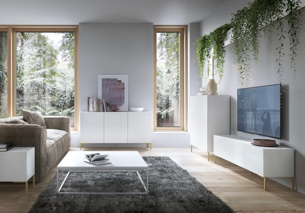 Szafka Nocna Lammelo Biała Ze Złotymi Nogami 136616 - Opinie i ...