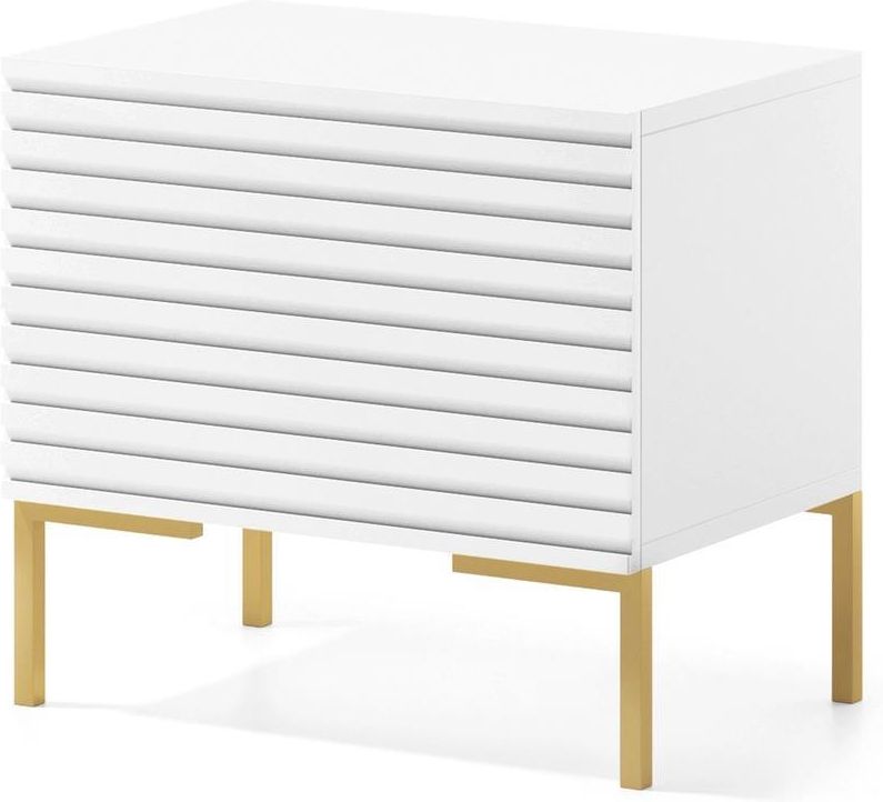 Szafka Nocna Lammelo Biała Ze Złotymi Nogami 136616 - Opinie i ...