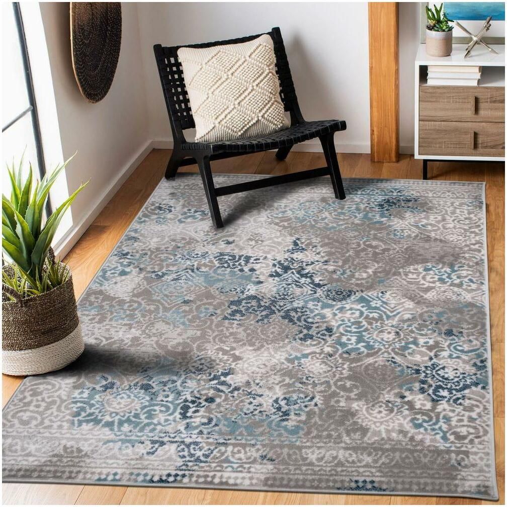 Multi Decor Dywan Elisa Ornament Szaro Niebieski 60X100 Cm 384154 ...