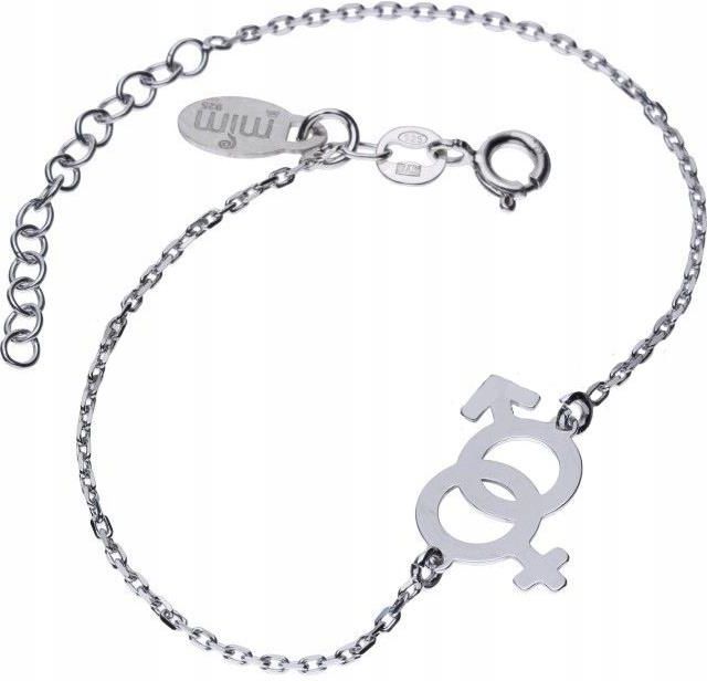 Bransoletka Srebro Symbol Płci Wenus Mars Grawer - Ceny i opinie - Ceneo.pl
