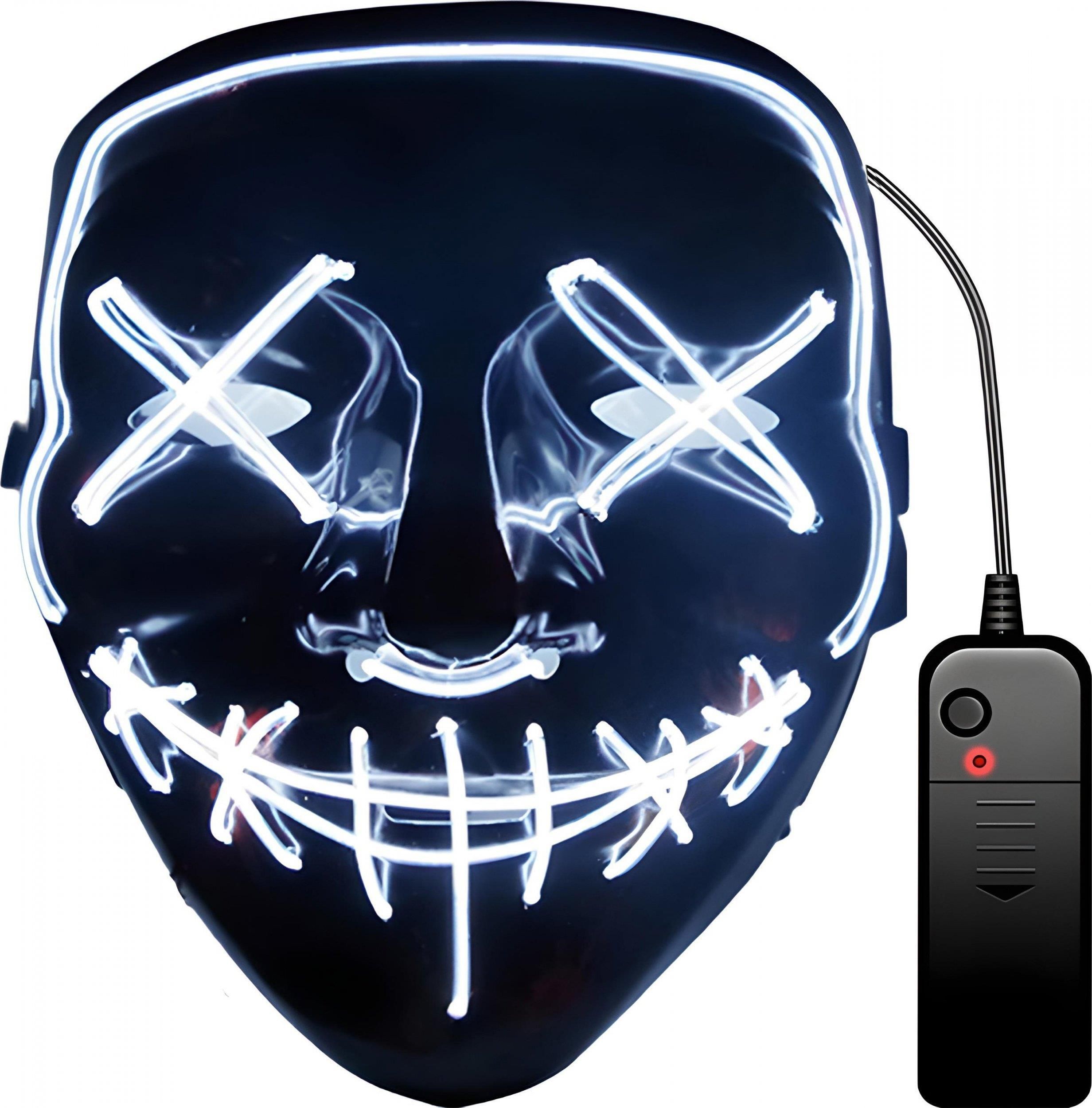 Retoo Maska Led Świecąca Ledowa Halloween Impreza Purge Biała - Ceny i opinie - Ceneo.pl