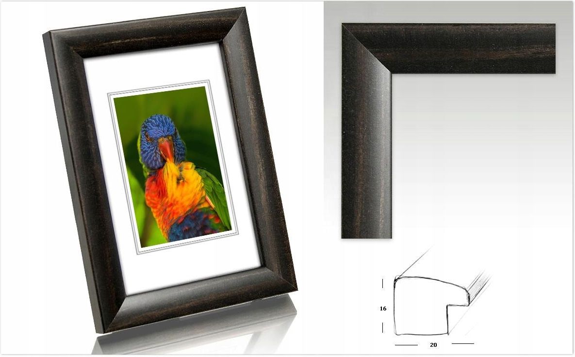 Ramka tradycyjna Cadro Ramka Na Zdjęcia Czarna Rama Drewniana 30X40 Cm ...