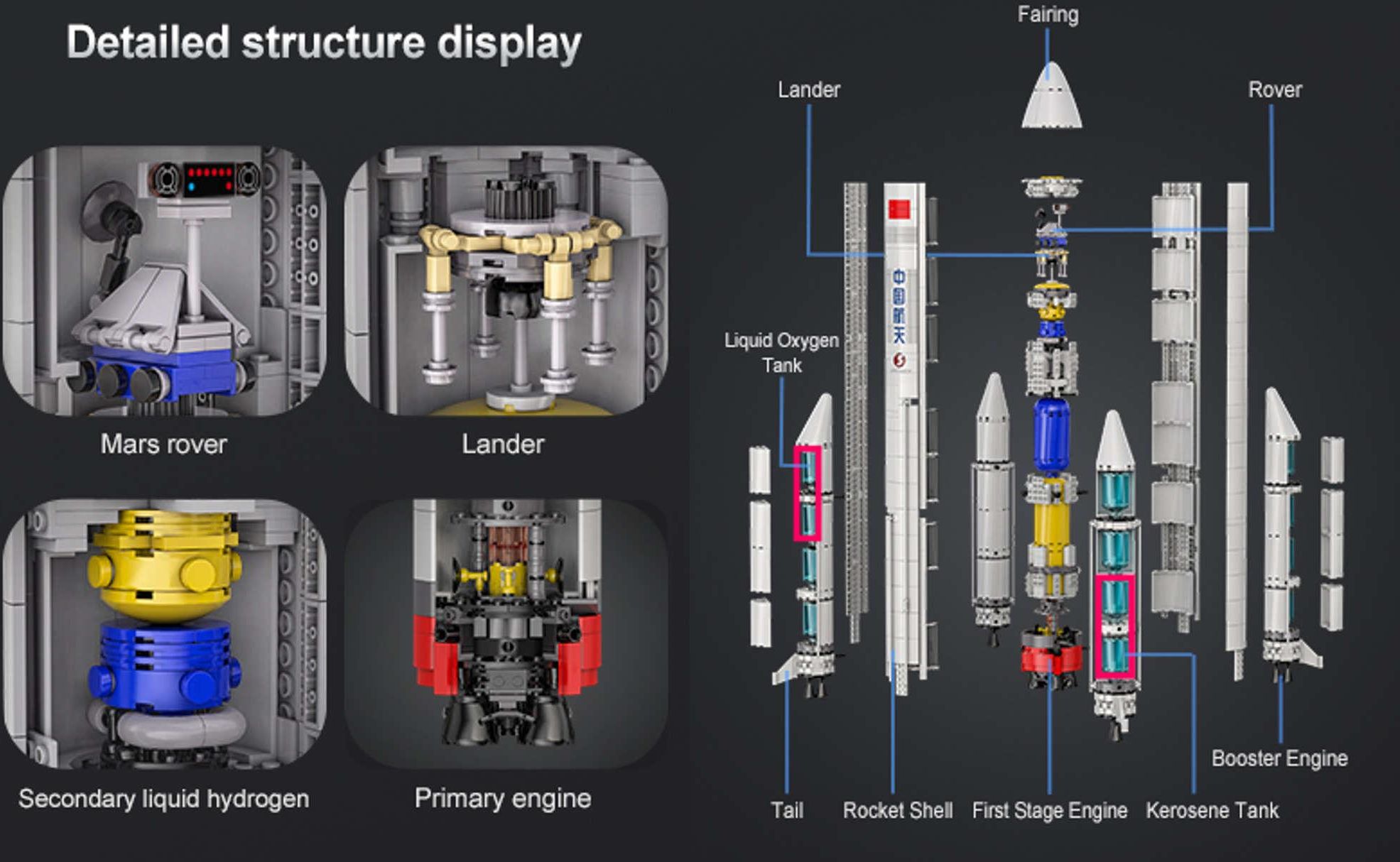 Cada Klocki Model Rakiety Kosmicznej Long March 5 Casci 76cm 1500El ...