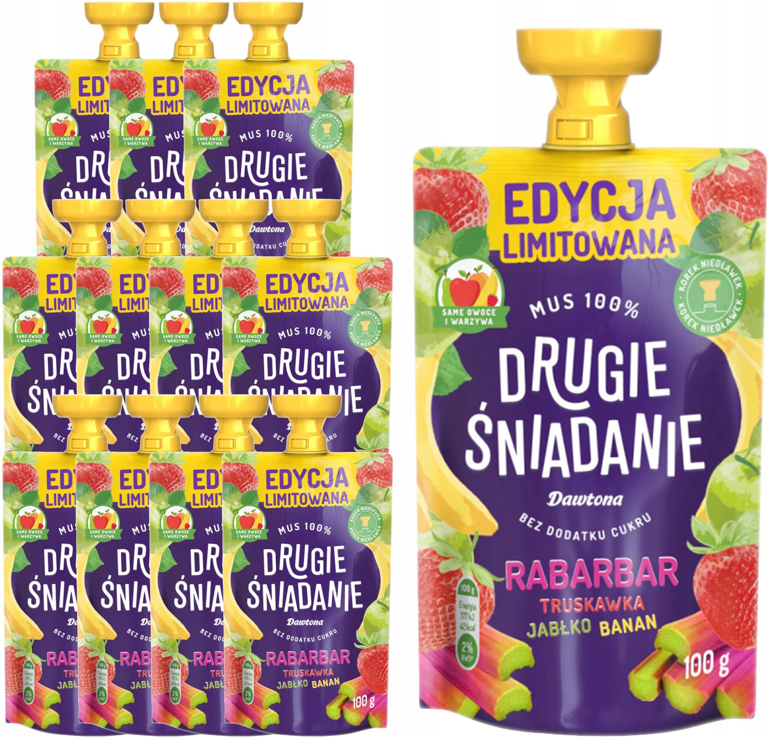 Dawtona Zestaw Musów Rabarbar Jabłko 12X100G - Ceny i opinie - Ceneo.pl