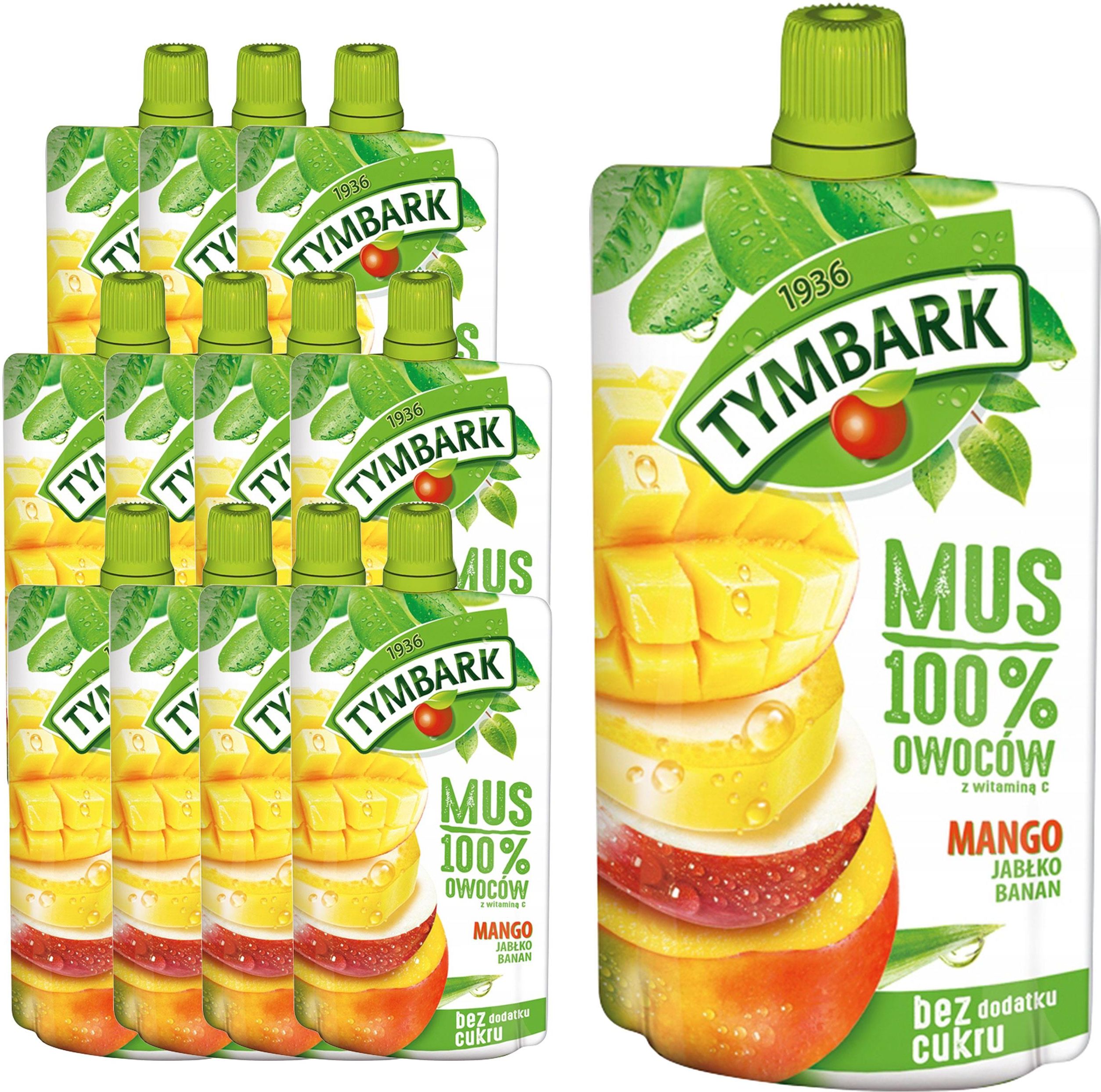Tymbark Zestaw Musów Mango Jabłko Banan 12X120G - Ceny i opinie - Ceneo.pl