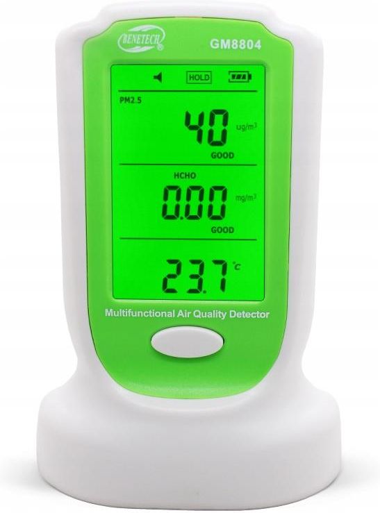 Detektor Benetech Pyłomierz Pm2.5 Pm10 Hcho Rh °C Miernik Smogu GM8804 ...