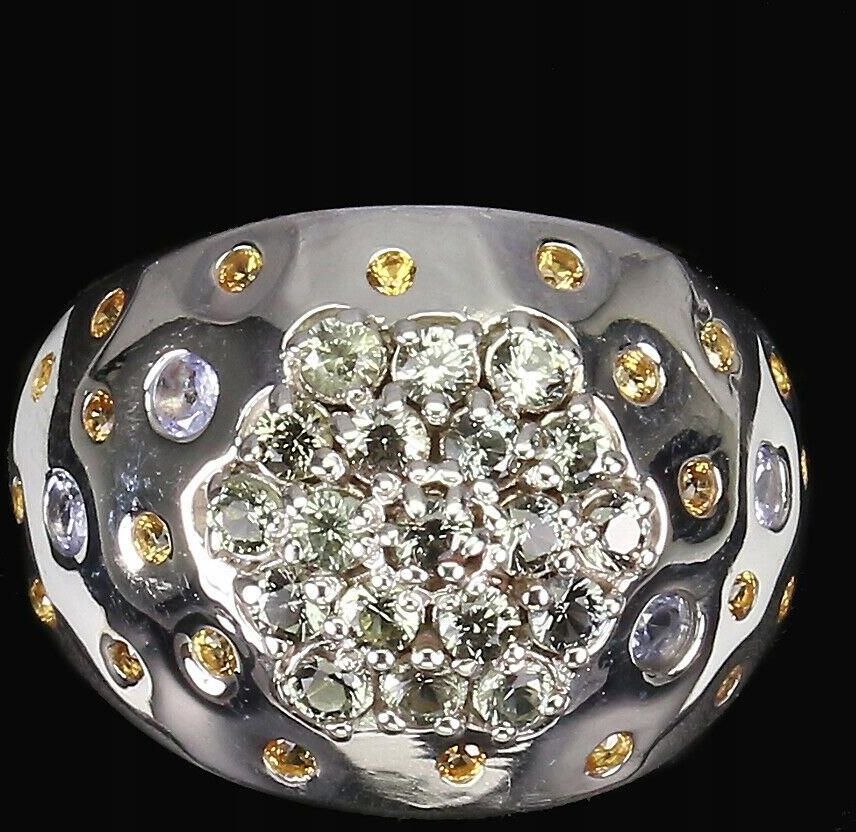 Pierścionek naturalne szafiry tanzanity 925 16.5 - Ceny i opinie - Ceneo.pl