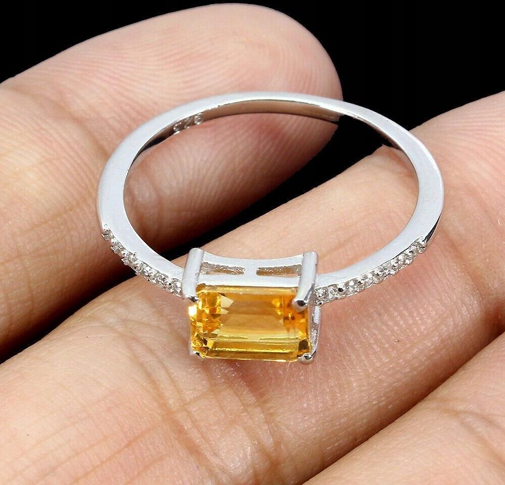 Pierścionek naturalny cytryn delikatny 925 r 15 - Ceny i opinie - Ceneo.pl
