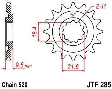 Jt Sprockets Zębatka Przednia F285-14 14Z 520 7261127 - opinie i ceny ...