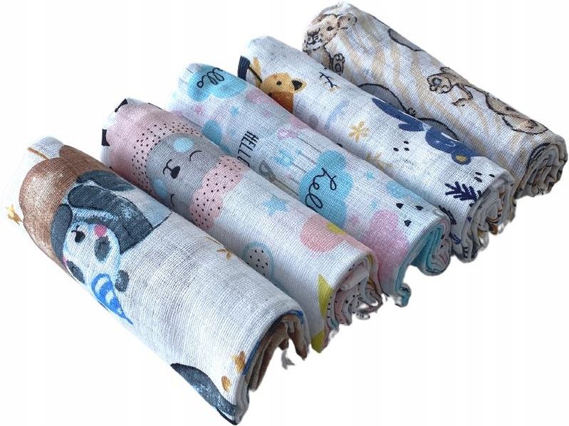 Babymam Pieluchy Tetrowe Bawełna 100% Zestaw 5szt. - Pieluszki tetrowe ...