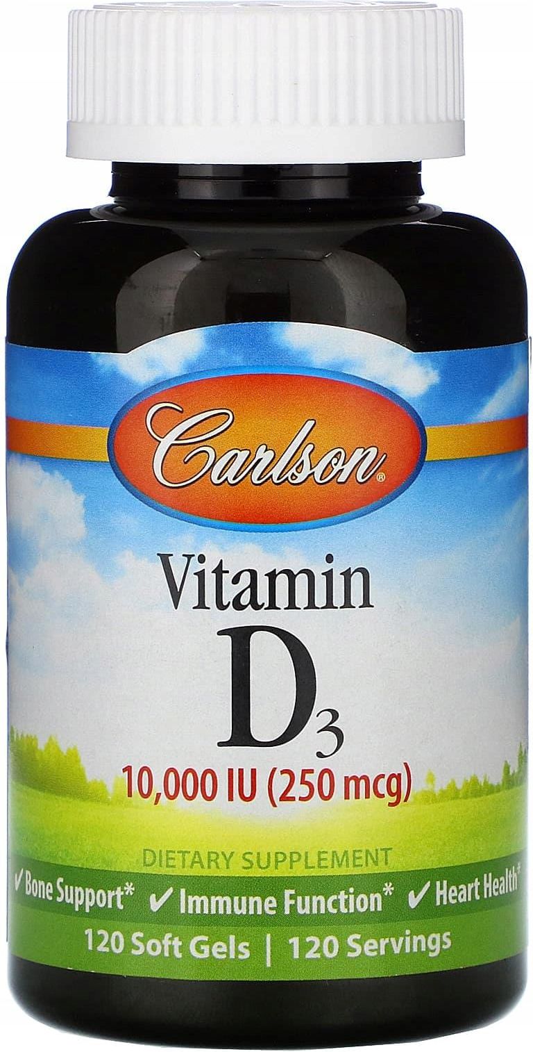 Carlson Labs Witamina D3 10 000 Iu 120 kaps - Opinie i ceny na Ceneo.pl
