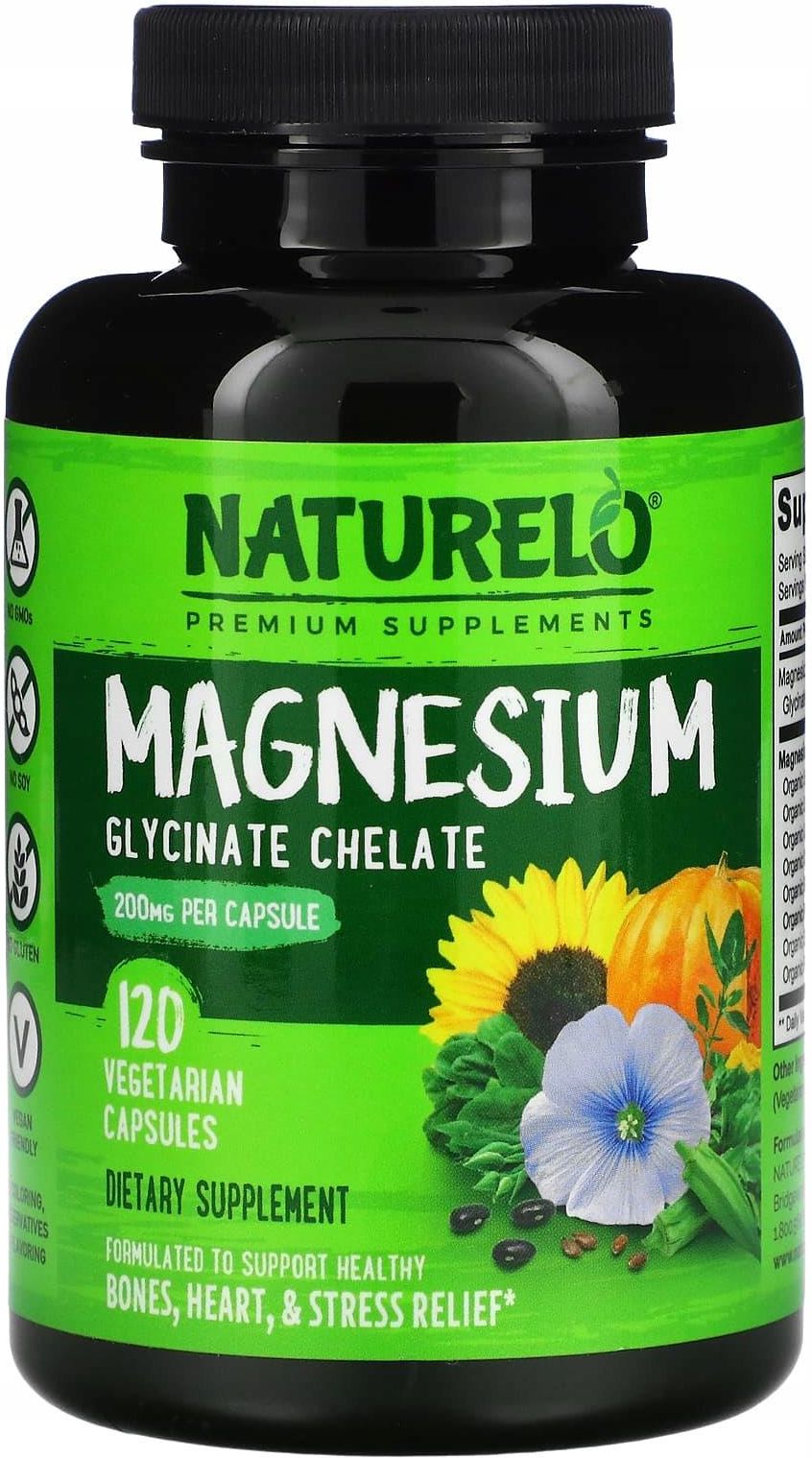 Naturelo Naturelo, Magnez 200 Mg 120 Kap - Opinie i ceny na Ceneo.pl