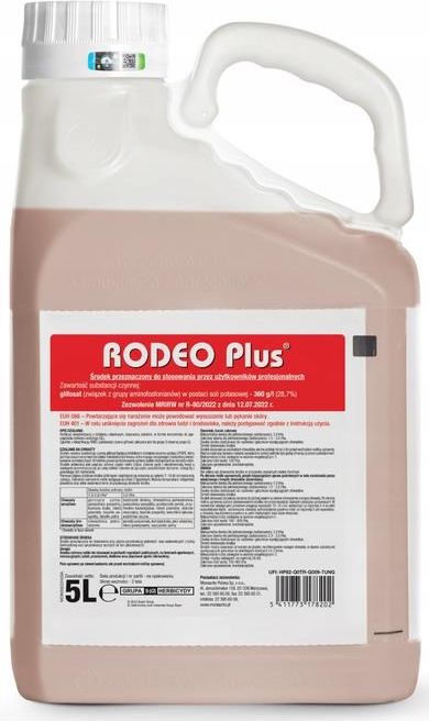 Rodeo Plus 5L Bayer Glifosat Środek Chwastobójczy - Ceny i opinie - Ceneo.pl