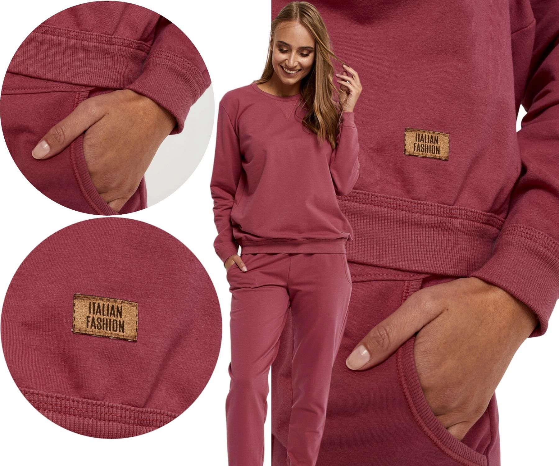 Modny komplet damski/dres z bawełny M malinowy - Ceny i opinie - Ceneo.pl