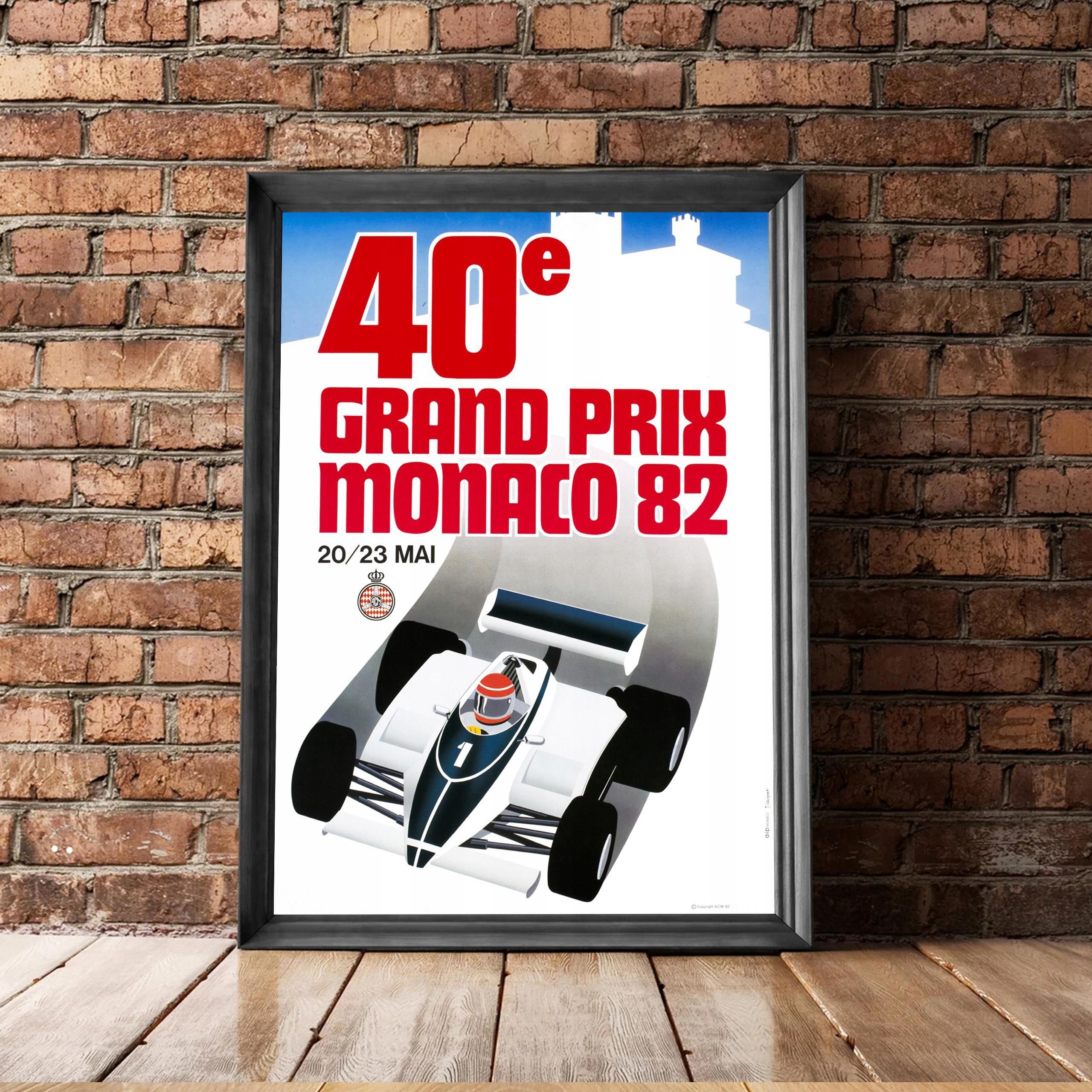 Monaco 1982 Grand Prix Samochód Sport Plakat 50X70 17E2Afa1-5E0B-415D ...
