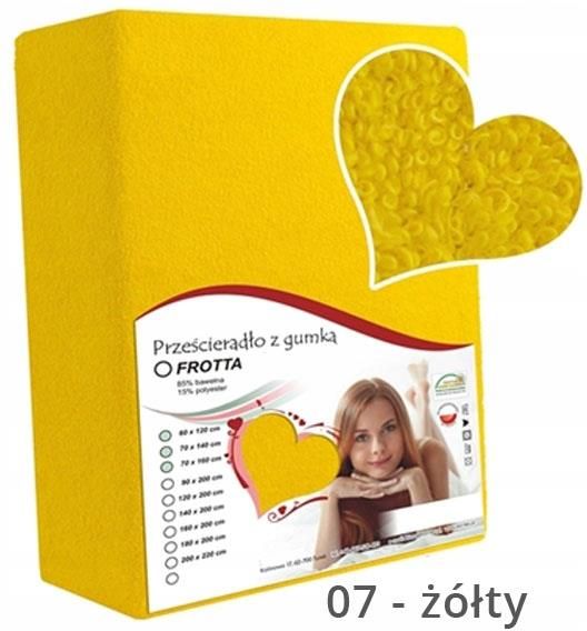 Prześcieradło Z Miękkiej Frotty 200X200 Żółte 679334F7-Fa00-4D9D-98D6 ...