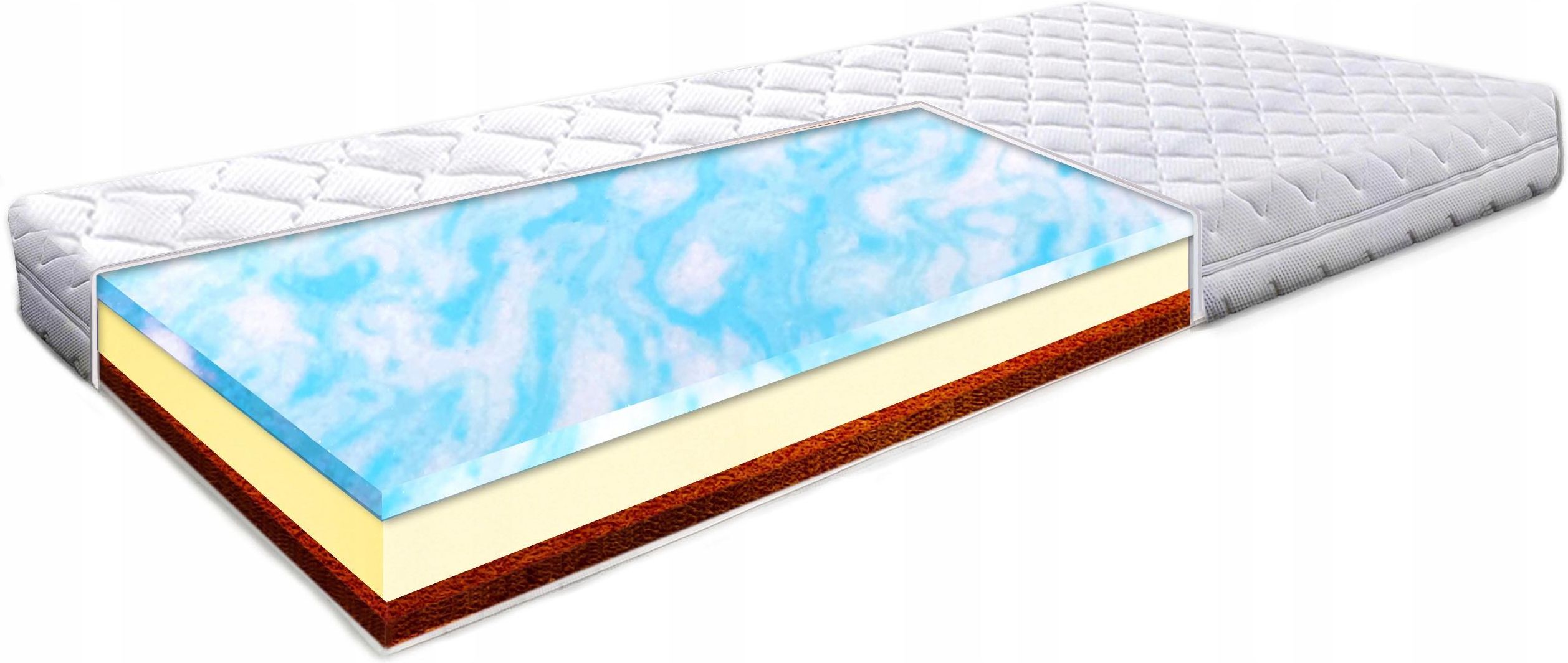 Materac Materace Z Gór kokosem Marshmalo pianka 19cm 130x200 - Materace ...