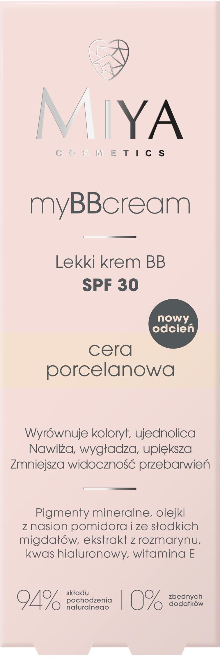 Krem MIYA myBBcream Lekki BB SPF30 cera porcelanowa na dzień 40ml ...