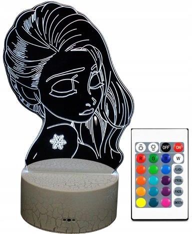 Lampa Lampa Nocna 3D Kraina Lodu Frozen Elsa Pilot (Audiolider ...