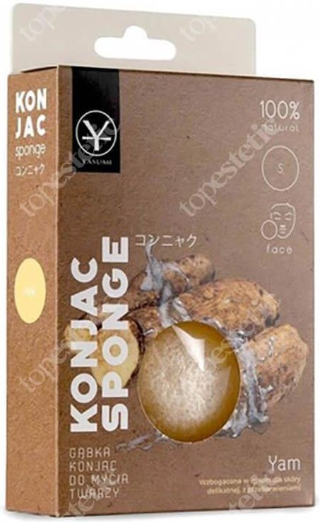 Yasumi Yam Konjac Sponge S Gąbka Do Oczyszczania Skóry Twarzy 1 szt ...