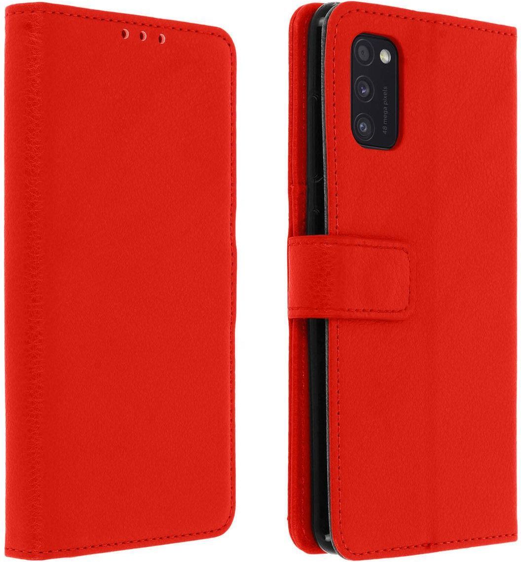 Avizar Etui Z Klapką I Portfelem Slim Samsung Galaxy A41 Silikonowa Obudowa Czerwone - Etui na ...