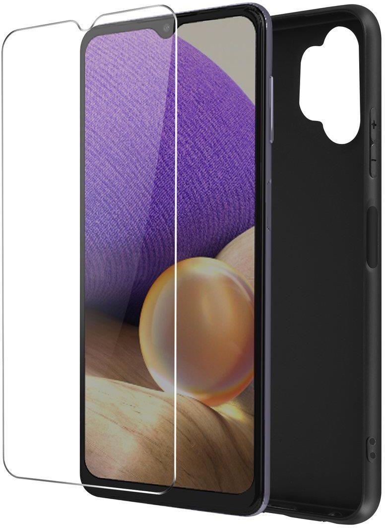 Avizar Etui Do Samsunga Galaxy A32 5G Soft Czarne I Szkło Hartowane 9H ...