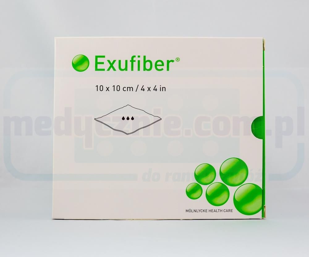 Mölnlycke Health Care Exufiber Żelujący Opatrunek Włóknisty 10Cmx 10Cm ...